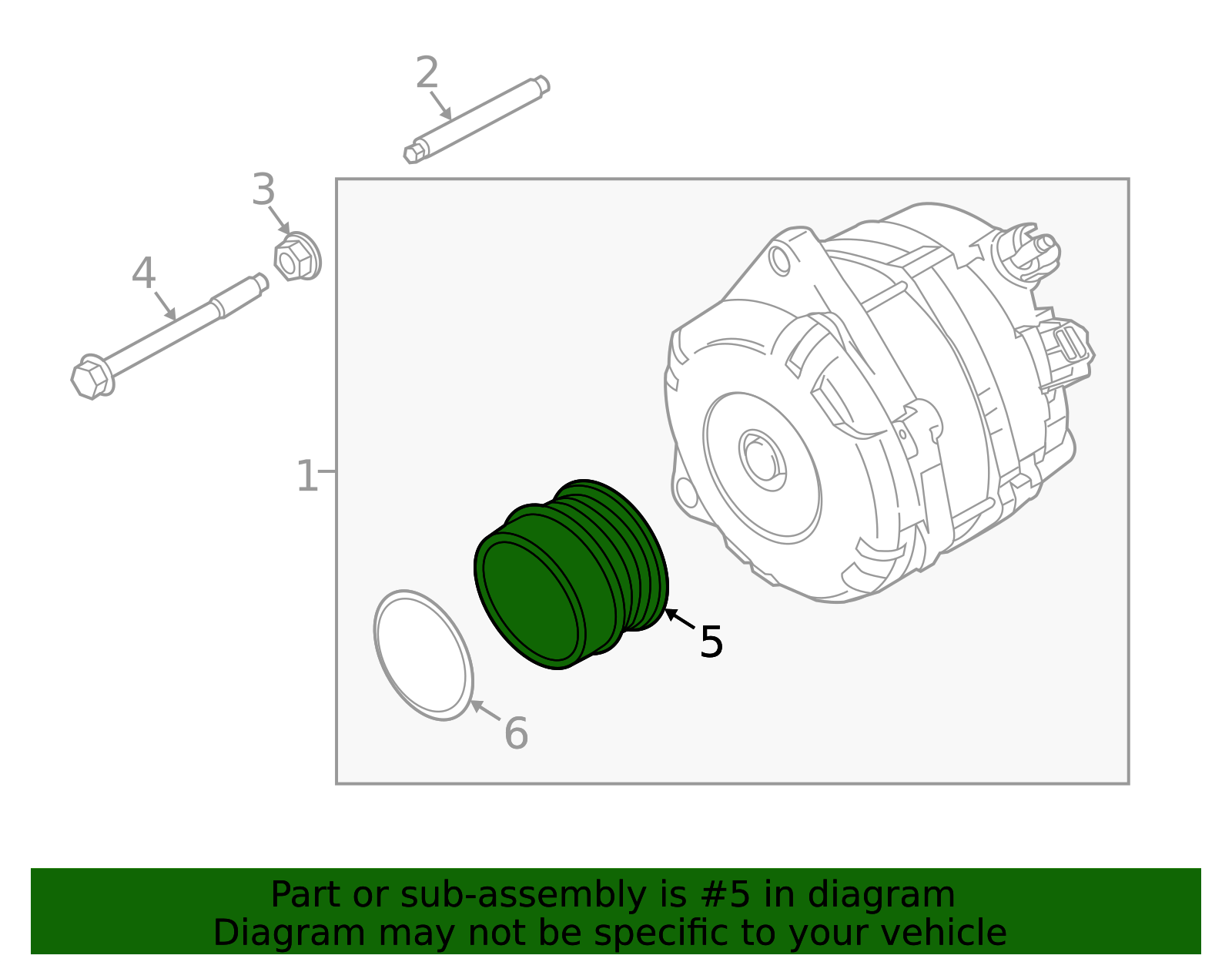 2015-2024 Ford Alternator Pulley FT4Z-10344-D | QuirkParts