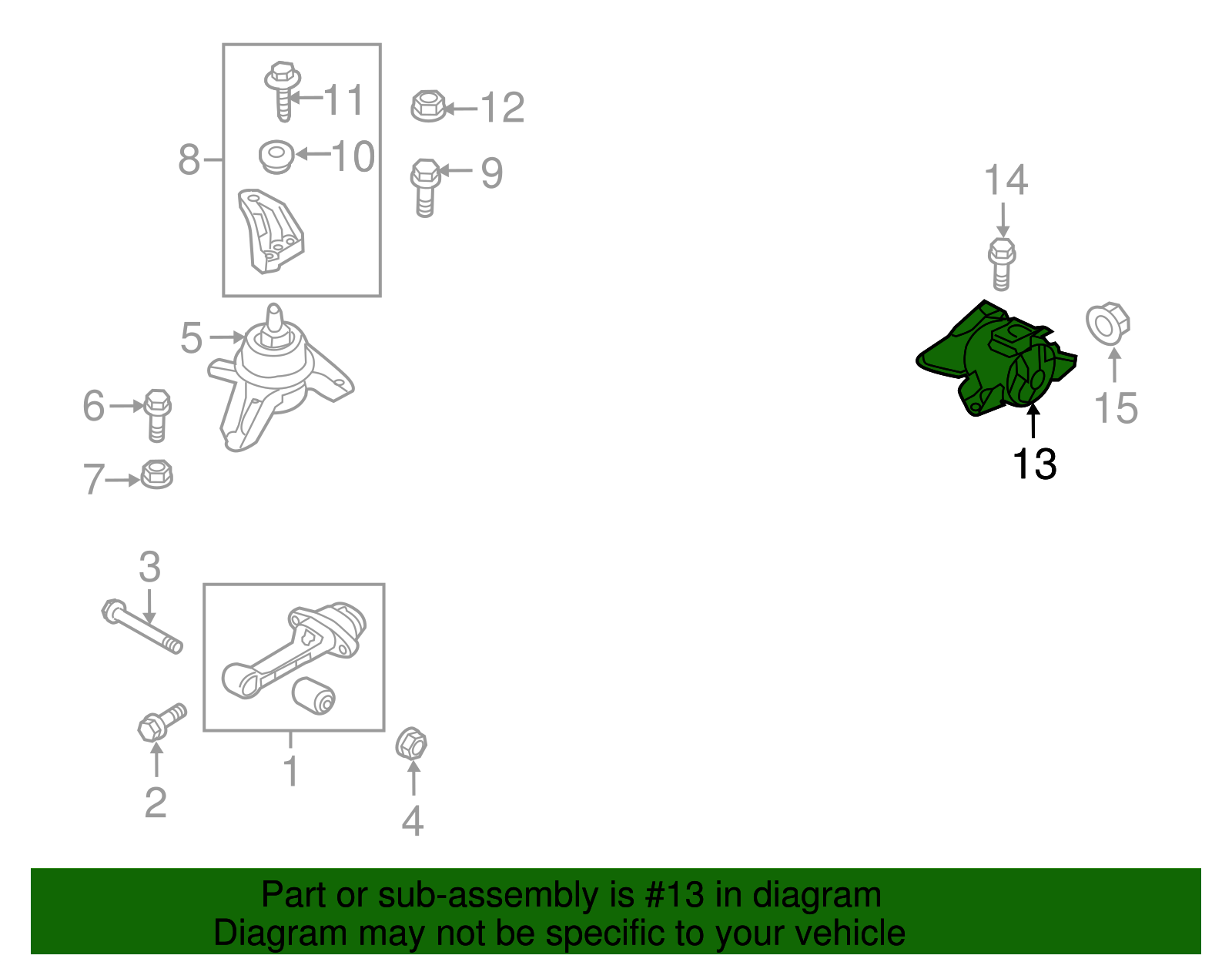 21830-2S501 - Trans Mount 2014-2016 Kia Sportage | Kia.Parts Store