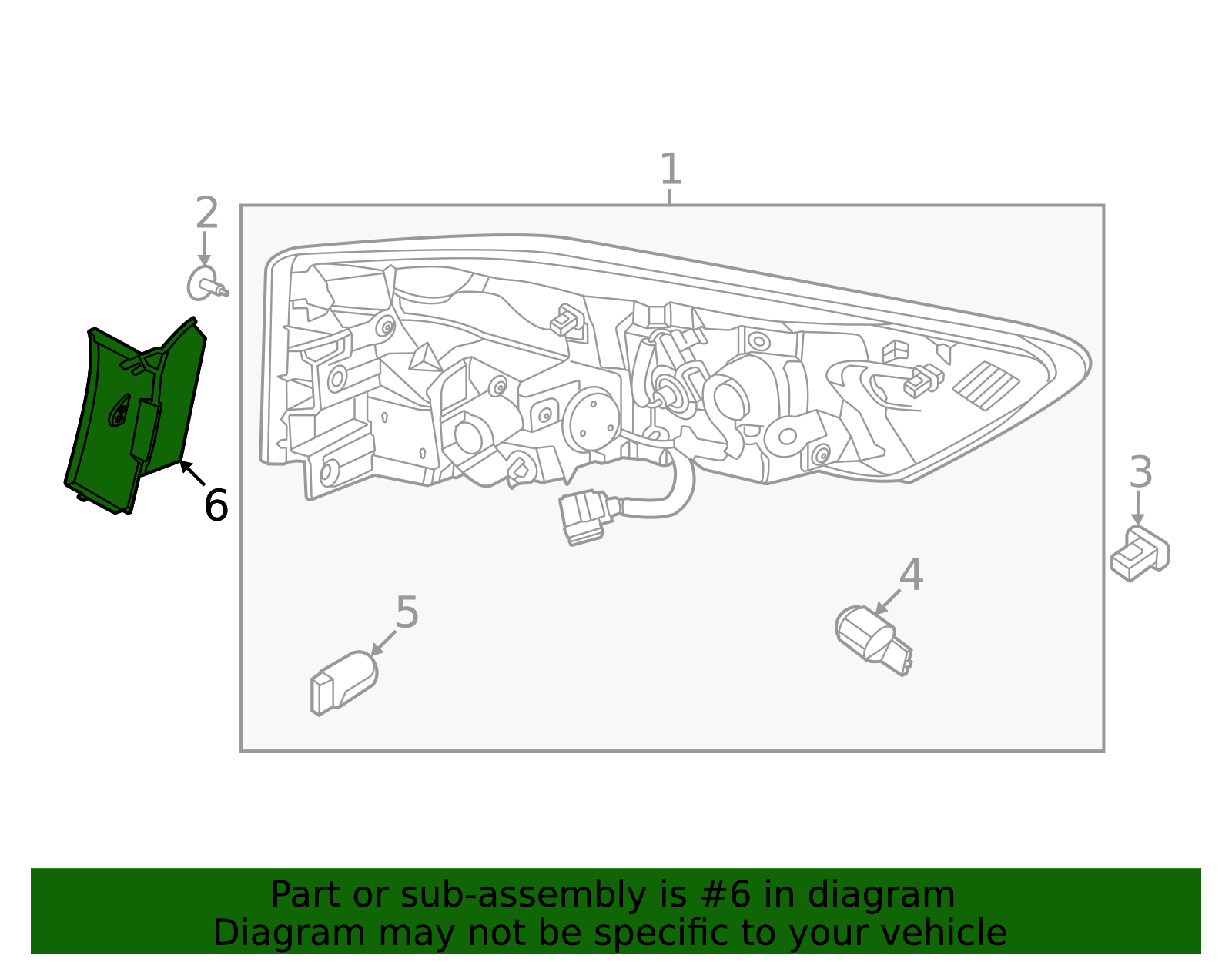 2022-2025 Nissan Pathfinder Tail Light Cover 26557-6TA0B | OEM Parts Online