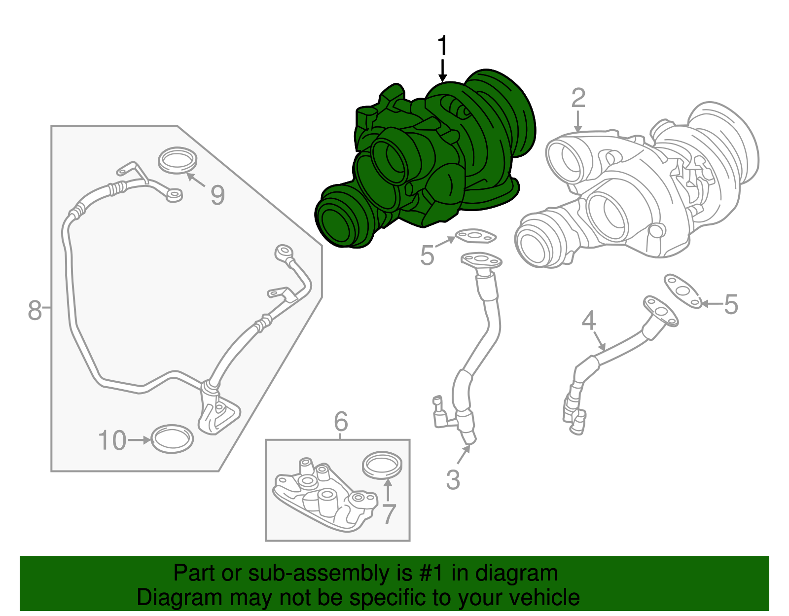 11-65-7-887-118 - 2014-2019 BMW - Turbocharger | BMWPartsHub