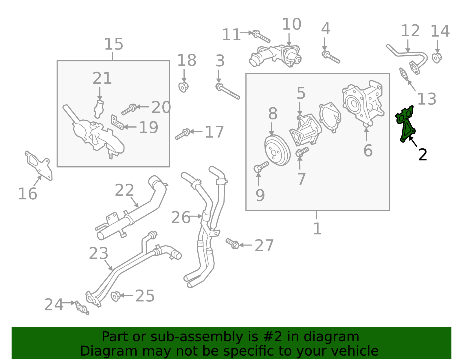 Hyundai - 25124-2C000 - Water Pump Gasket - 2010-2023 Hyundai | OEM ...