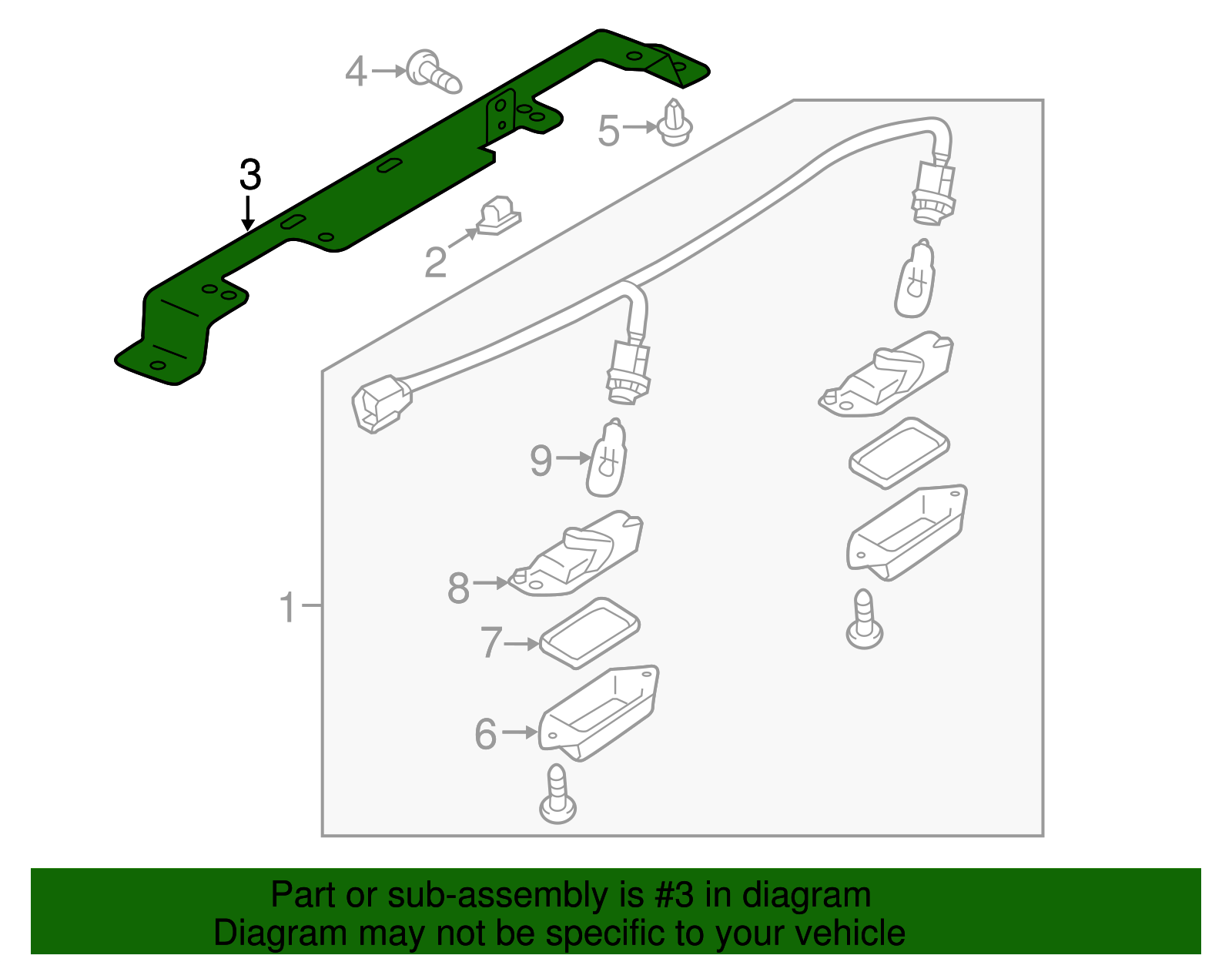 2014-2015 Mitsubishi Mirage License Lamp Bracket 6430A246 | OEM Parts ...
