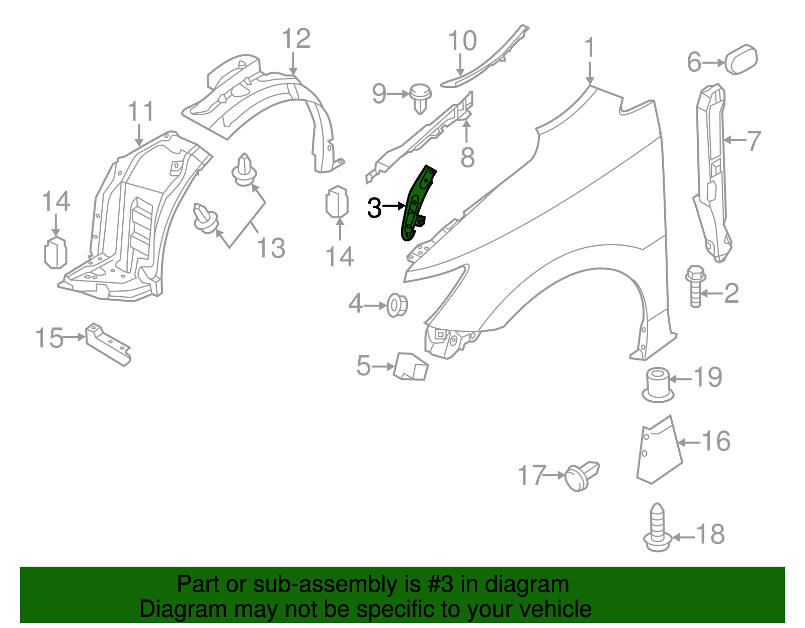 2011-2017 Nissan Quest Stay 63180-1JA0A | My Nissan Part