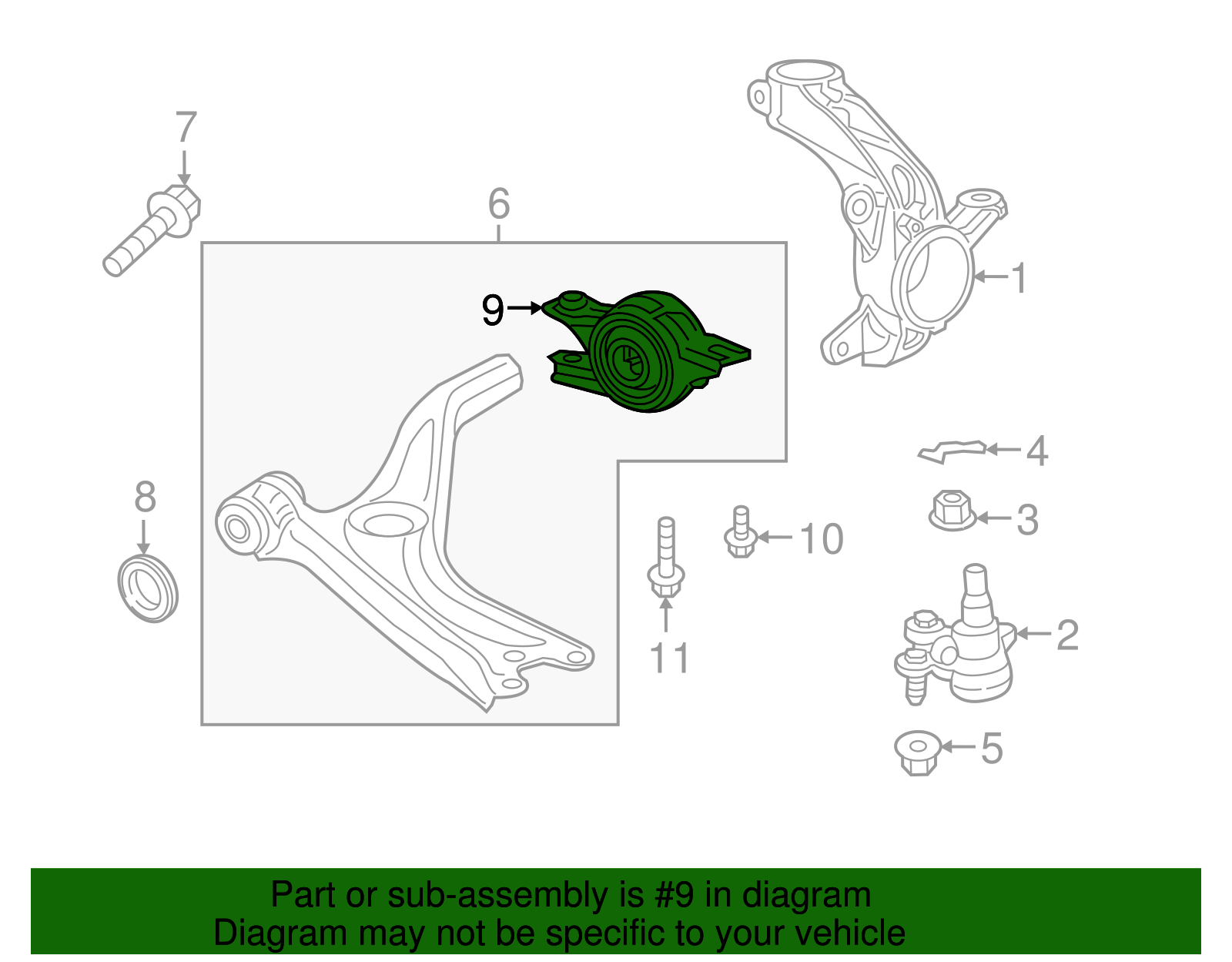 51395-TVA-A02 - Bracket Front Compliance - 2018-2020 Honda Accord ...