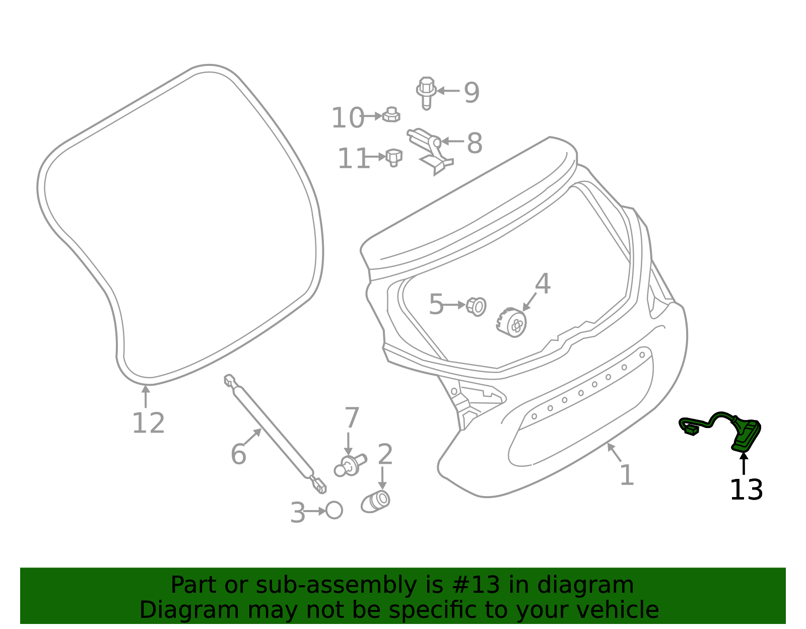 2018-2024 Nissan Kicks Lift Gate Switch 25380-5RA0A | TascaParts.com