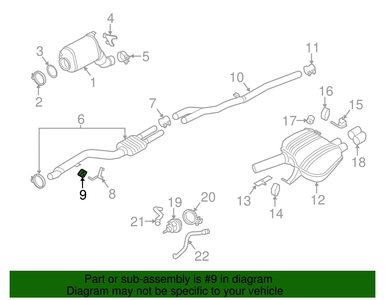 2014-2016 BMW Catalytic Converter Mount 18-20-8-576-349 | BMW OEM Parts
