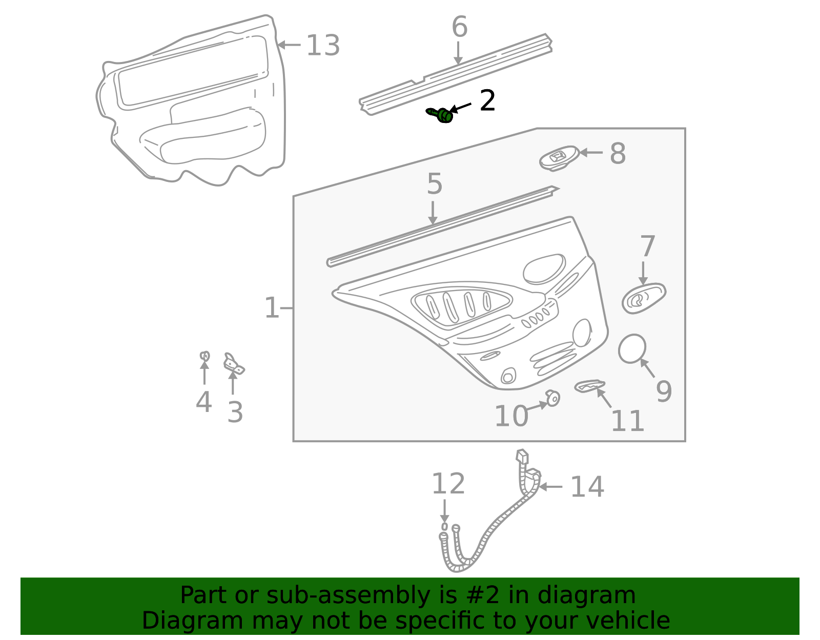2000-2005 GM Door Interior Trim Panel Retainer 25707329 GM ...