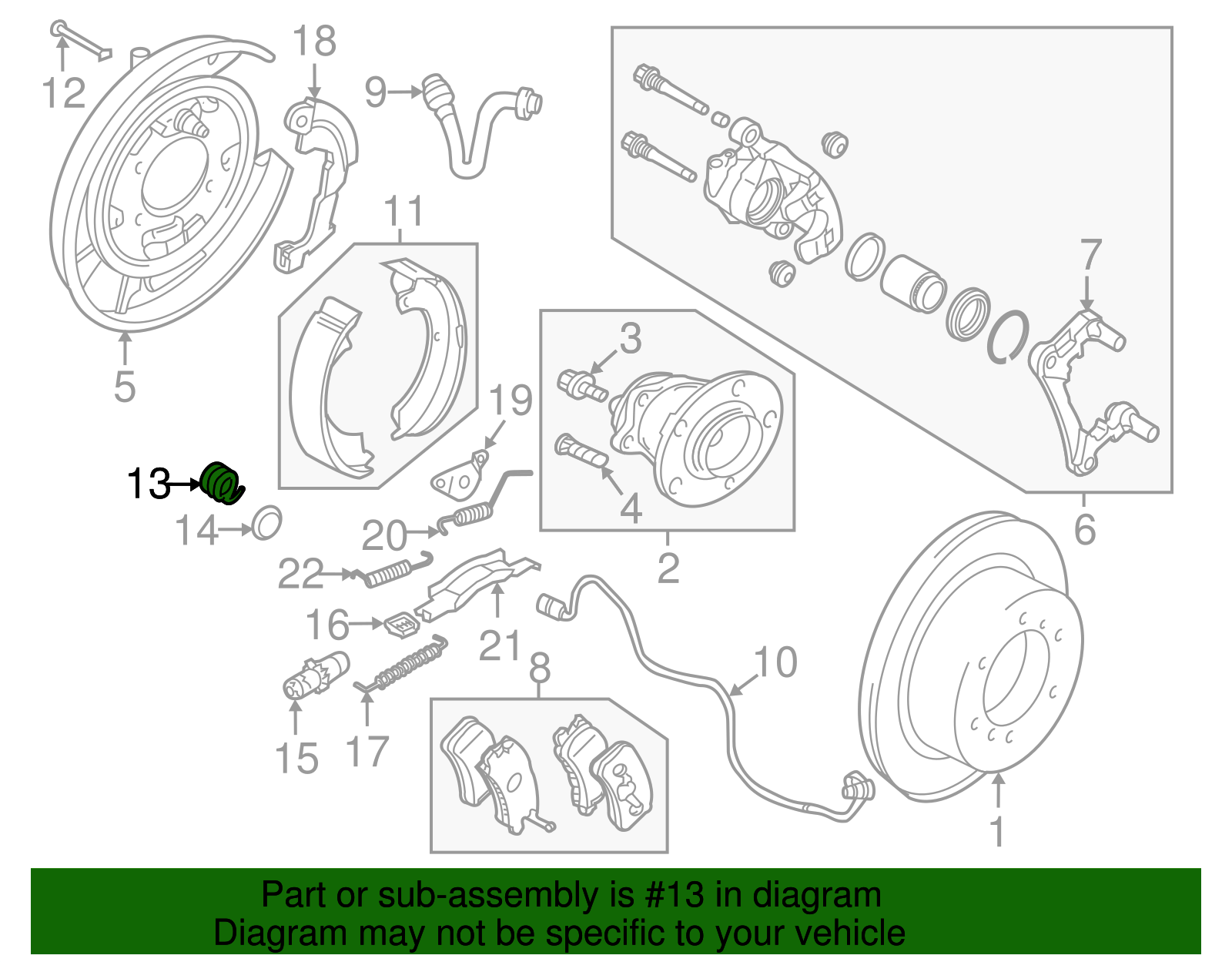 1991-2017 Mitsubishi Parking Brake Shoe Hold Down Spring MB520470 ...