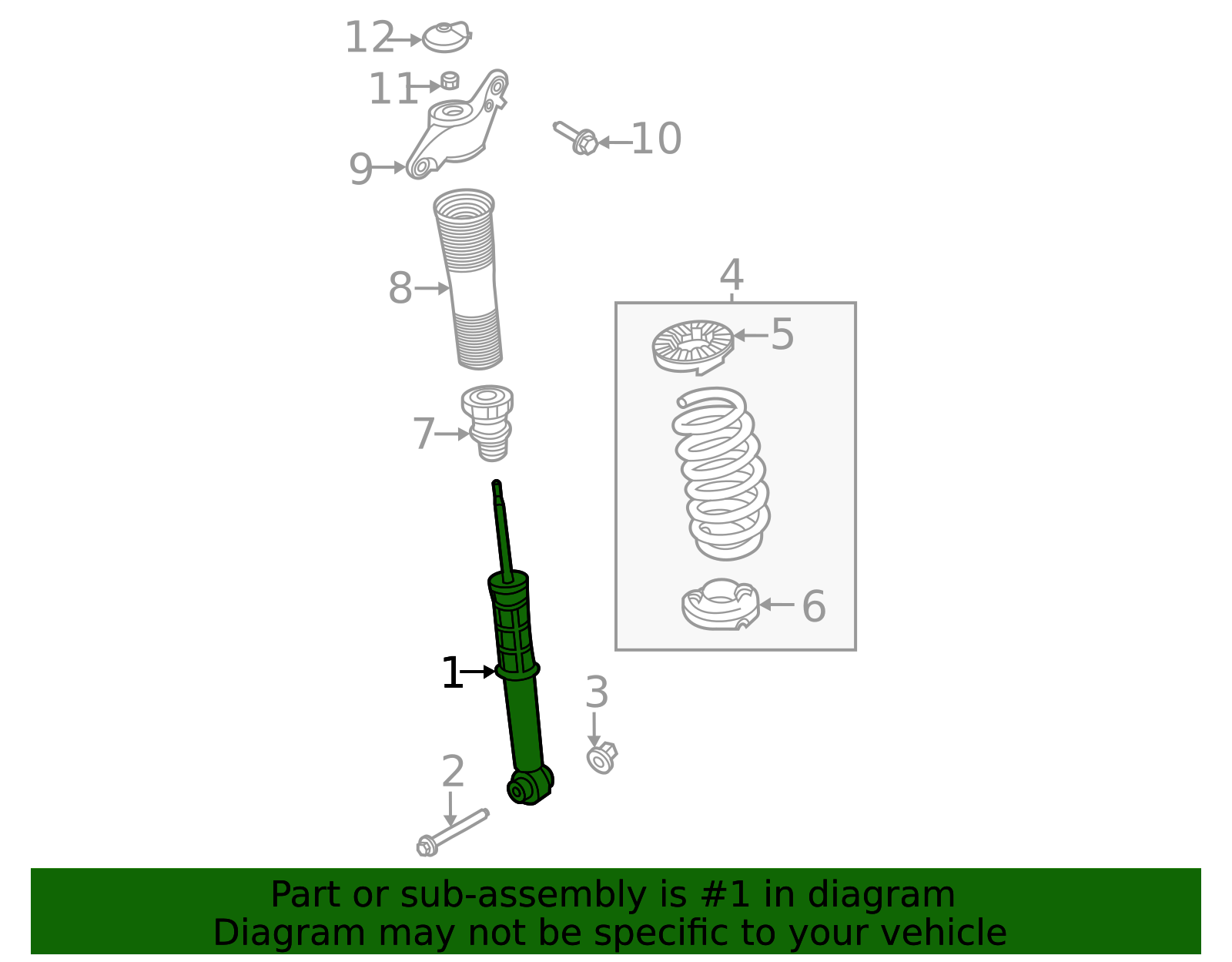 Genuine OEM Suspension Shock Absorber Part# LR154812 Fits 2019-2025 ...