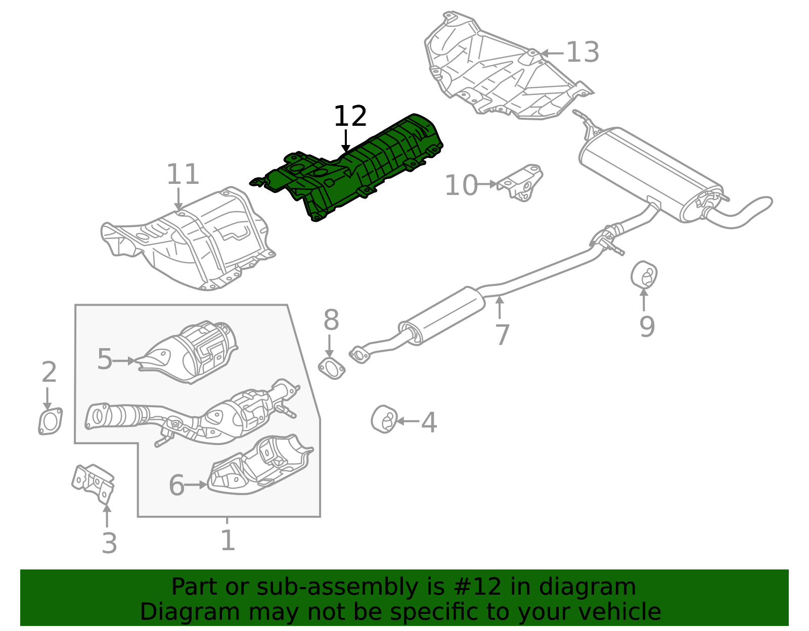 2021-2025 Nissan Rogue Heat Shield 74758-6RR0A | Nissan Parts Central