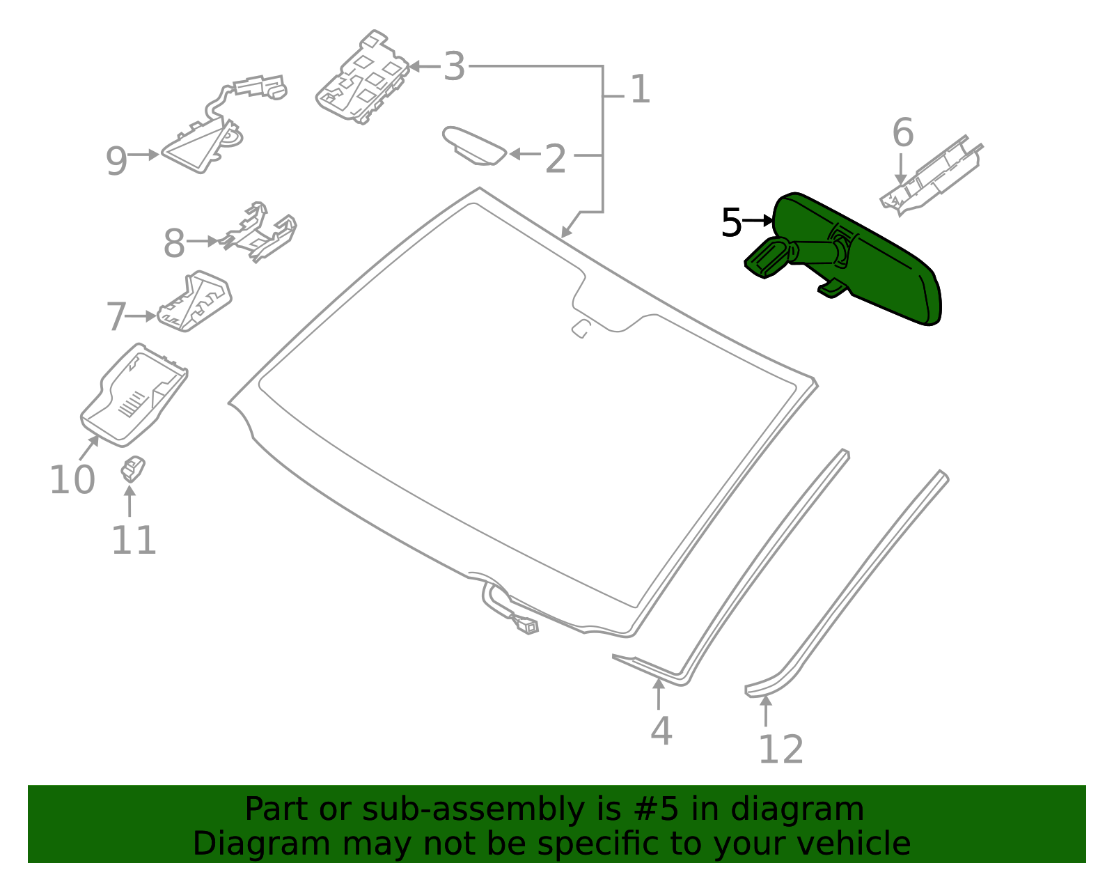 2013 Toyota Sequoia Mirror Inside 87810-0C200 | Toyota Parts Center