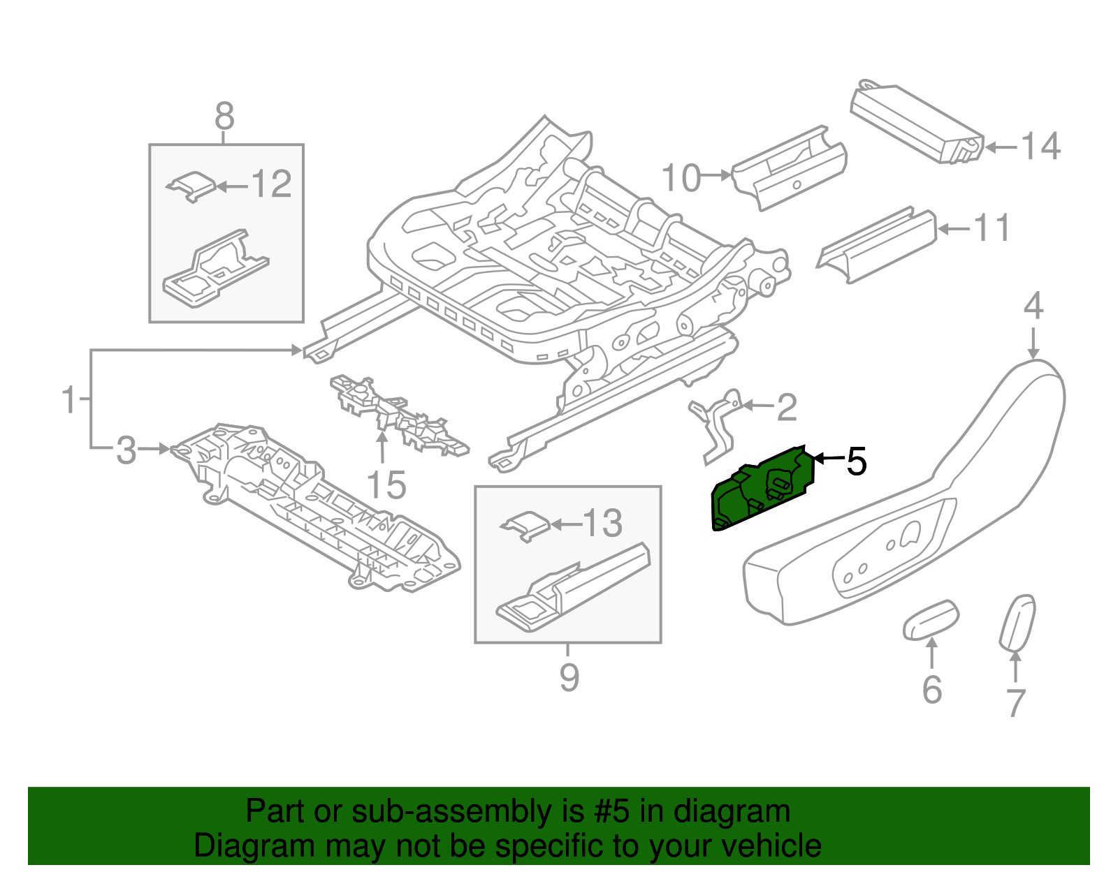 2013-2020 Ford Fusion Motorcraft™ Power Seat Switch SW-7748 | Ford OEM ...
