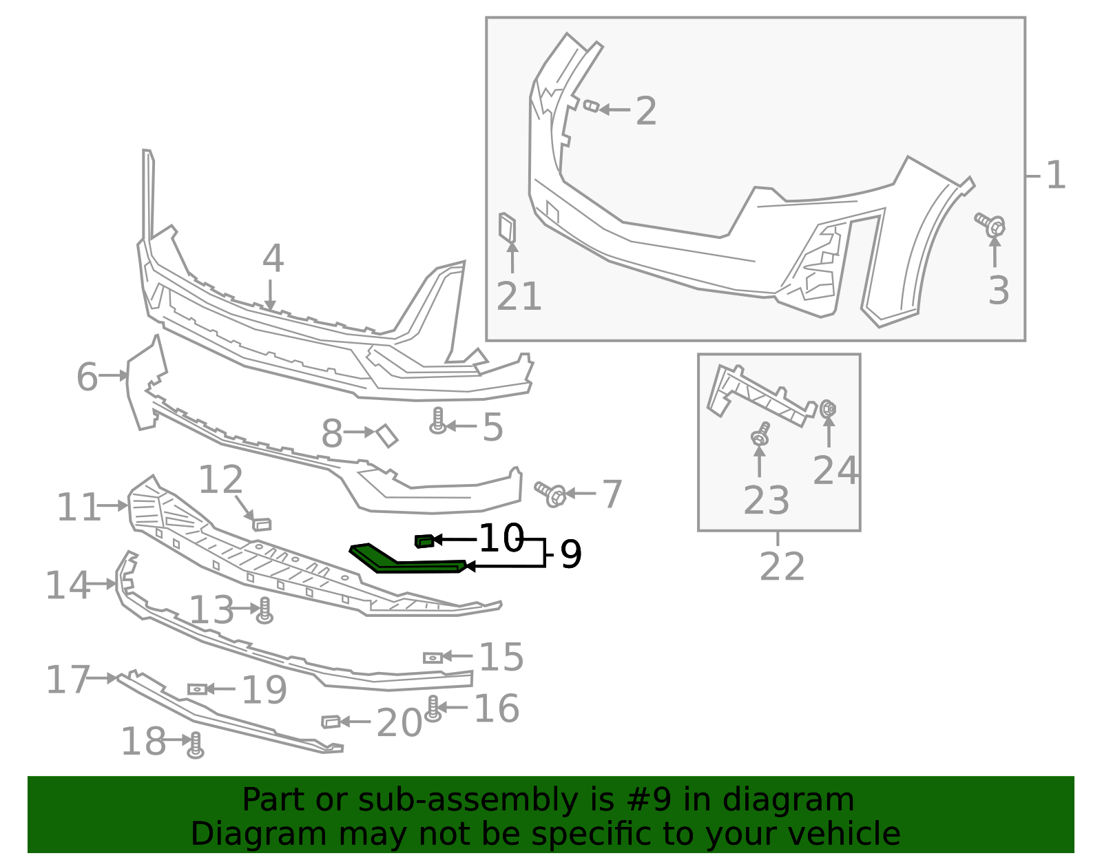 84781904 - Galvano Silver Front Passenger Side Fog Lamp Bezel GM Parts ...