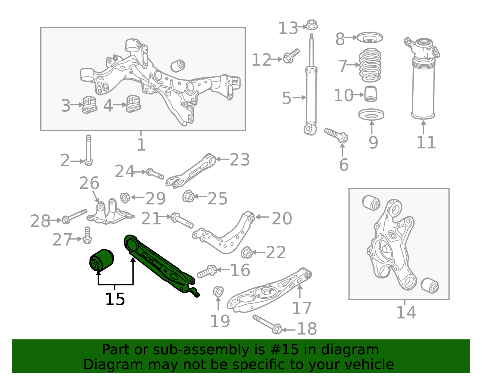 2016-2020 Buick Envision Passenger Side Rear Suspension Trailing Arm ...