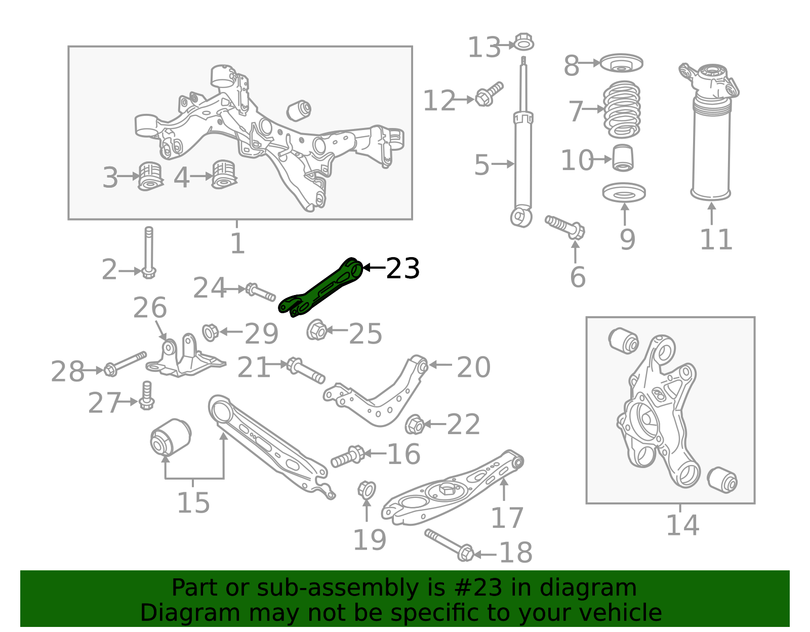 2016-2020 Buick Envision Rear Suspension Adjust Link 84557848 GM ...