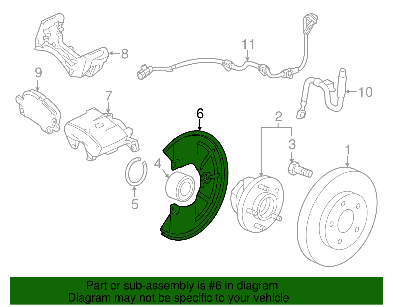 2013-2022 GM Front Brake Dust Shield 95286840 | GM Parts Center
