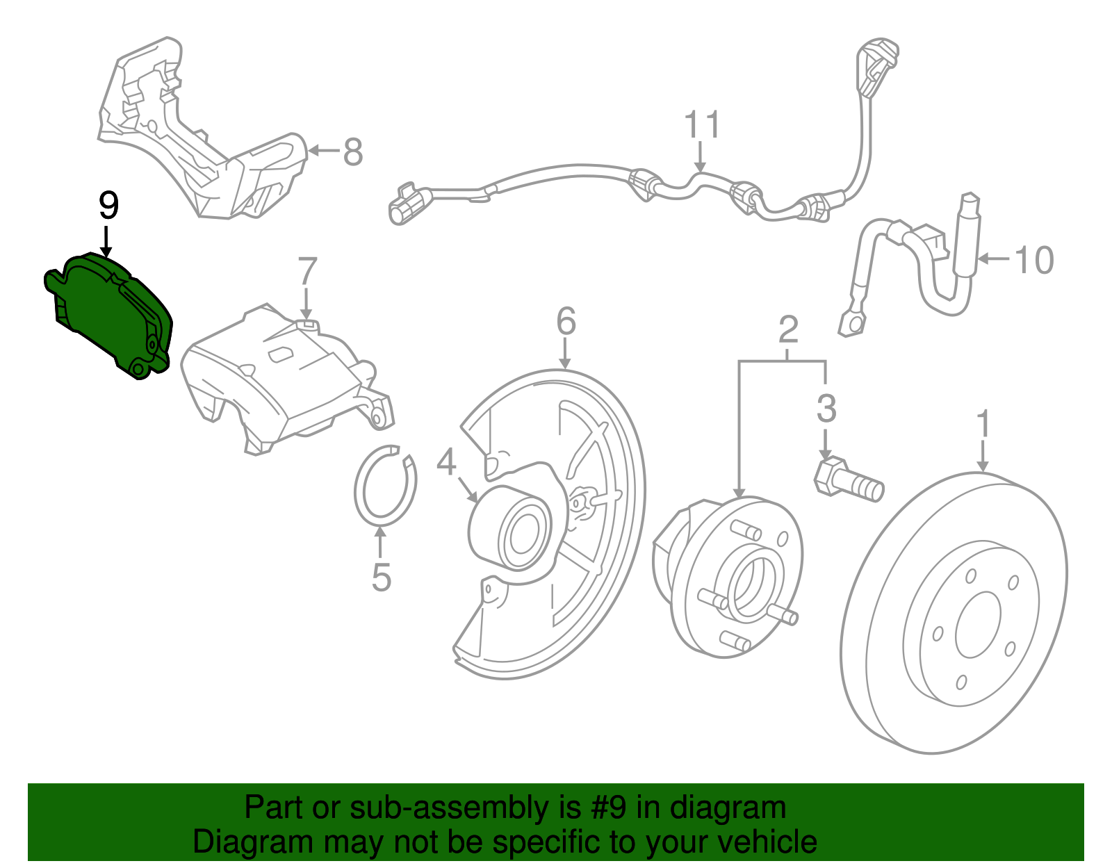 2018-2021 GM Front Disc Brake Pad Set 42672635 | GM Parts Center