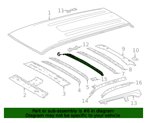 63177-0E010 - High-Quality Roof Bow for 2014-2019 Toyota Highlander ...