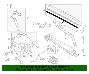 2014-2025 Toyota Wiper Blade Refill 85214-0E151 | Toyota Parts Center