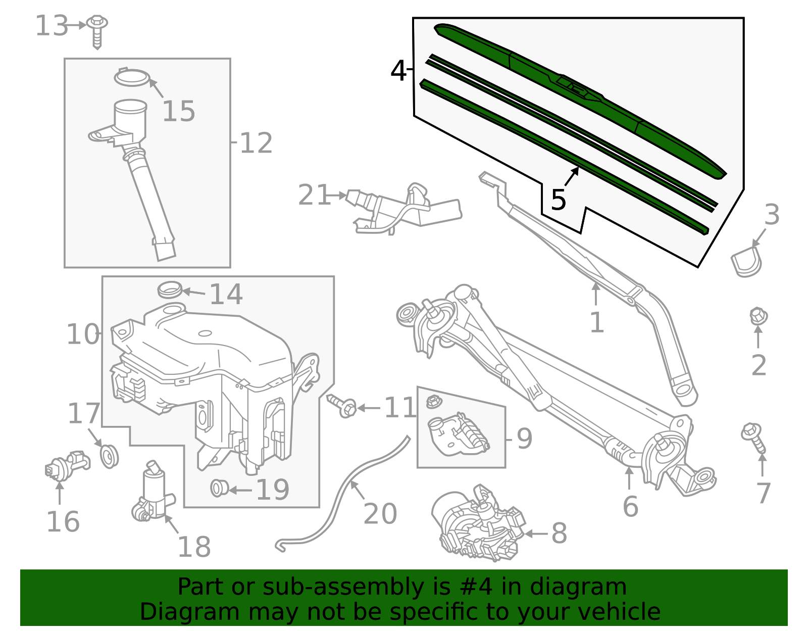 2020-2024 Toyota Highlander Wiper Blade 85222-0E090 | Toyota Parts Center