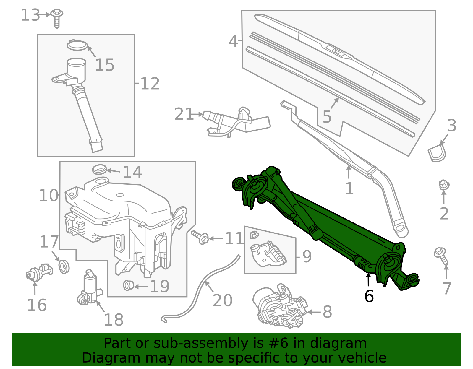 2020-2025 Toyota Highlander Wiper Linkage 85150-0E100 | OEM Parts Online