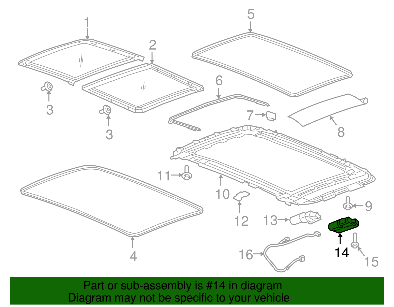 2018-2024 GM Sunroof Control Module 84606456 | Shop Matick Buick GMC