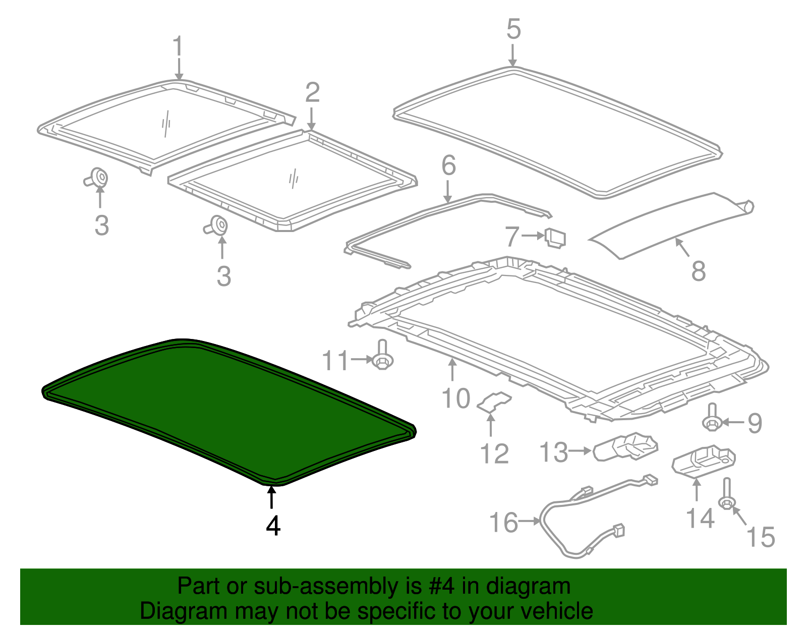 2018-2024 GM Sunroof Window Seal 84262941 | Capital Chevy Parts
