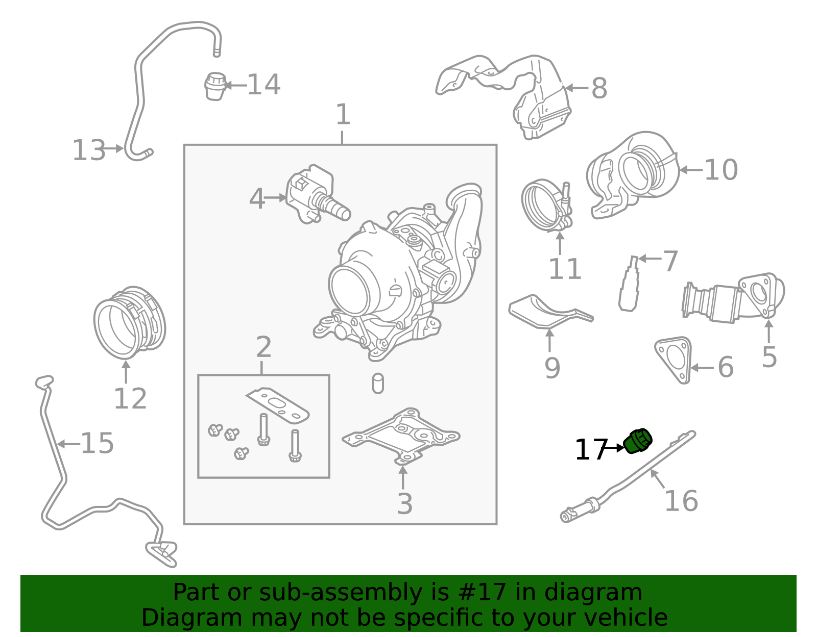 2011-2014 Ford Turbocharger Oil Line Gasket BC3Z-6A968-D | TascaParts.com