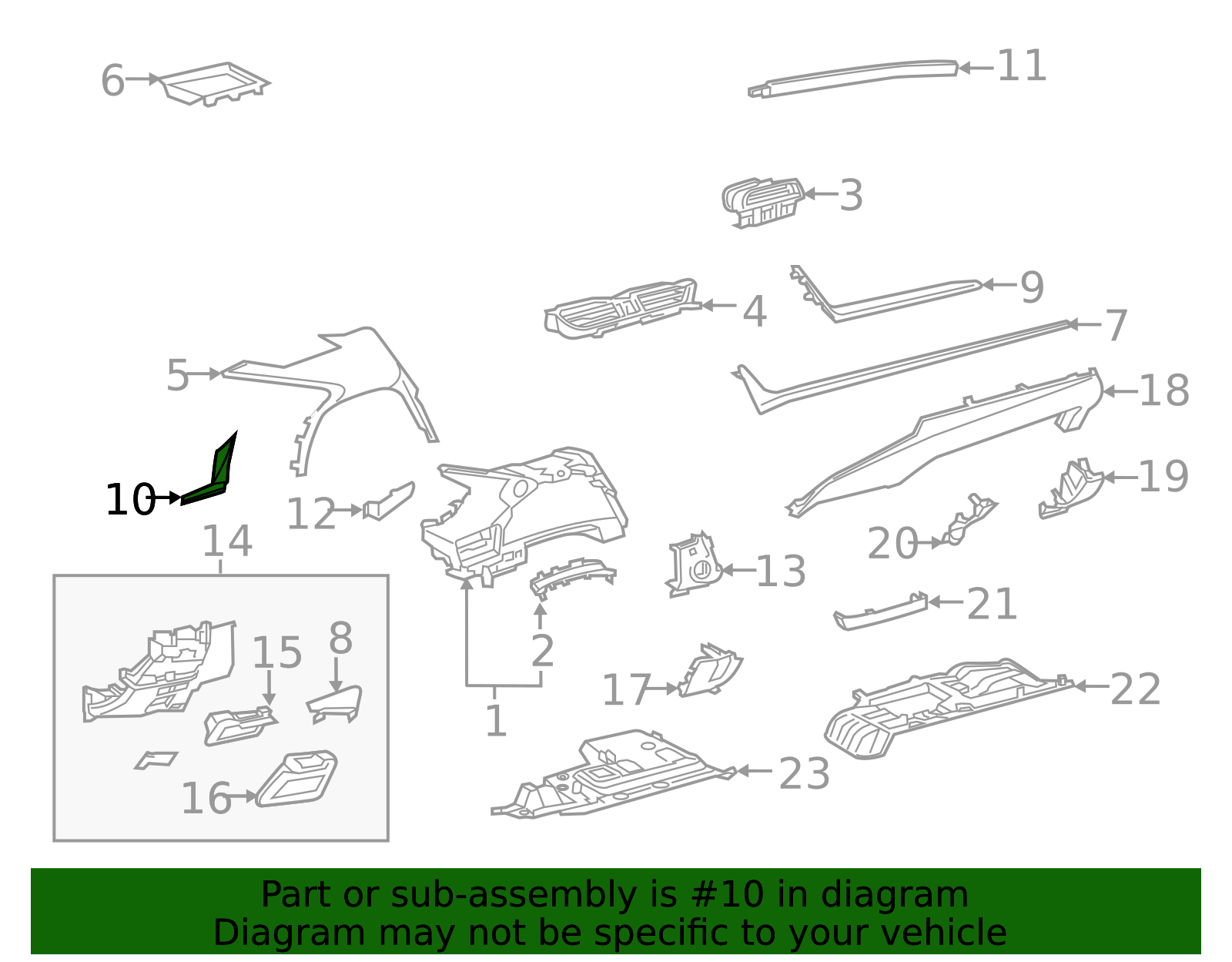 55471-33100 - High-Quality Instrument Panel Molding for AutoNation Parts