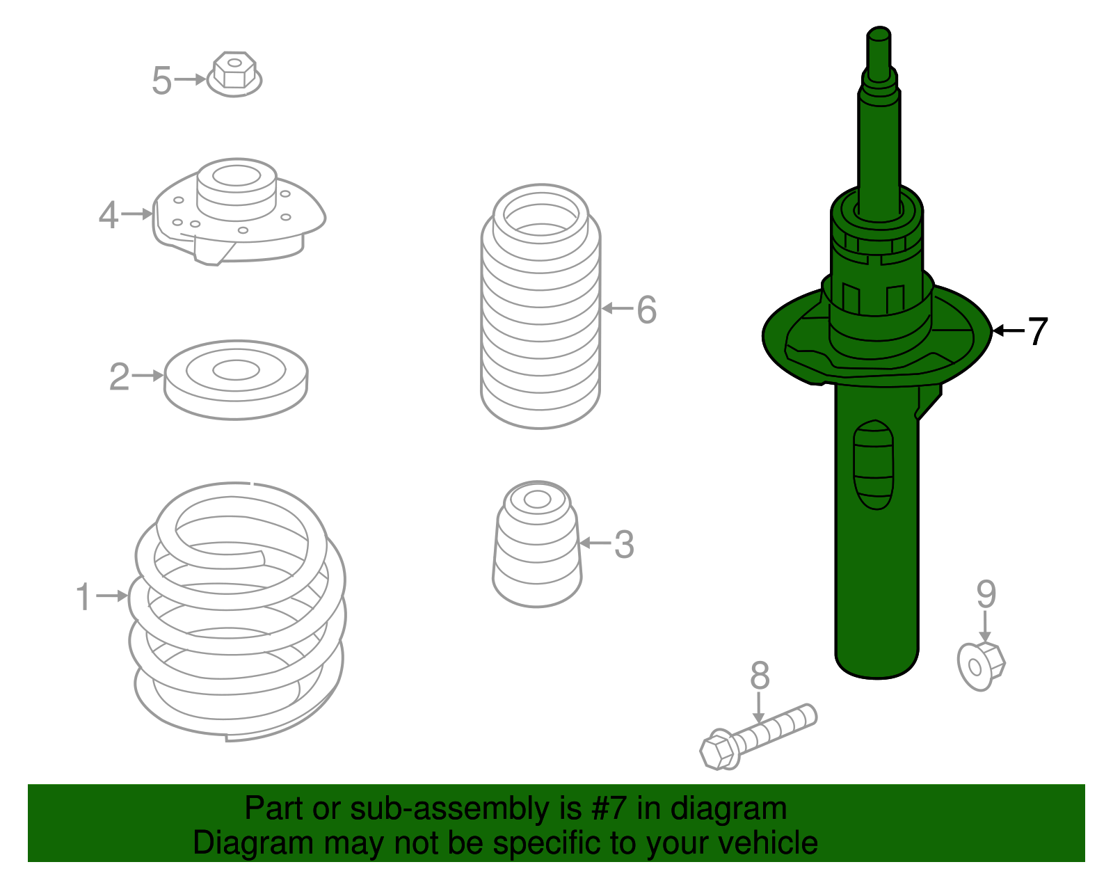 2013-2018 Volkswagen Jetta Strut 5C0-413-031-BB | OEM Parts Online