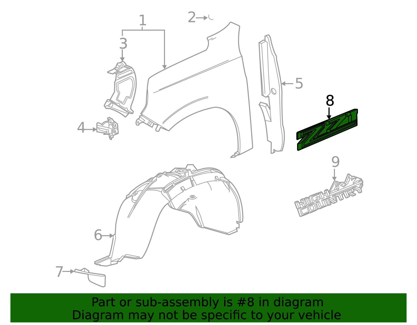2021-2025 Chevrolet Nameplate 85003753 | Shop Matick Buick GMC