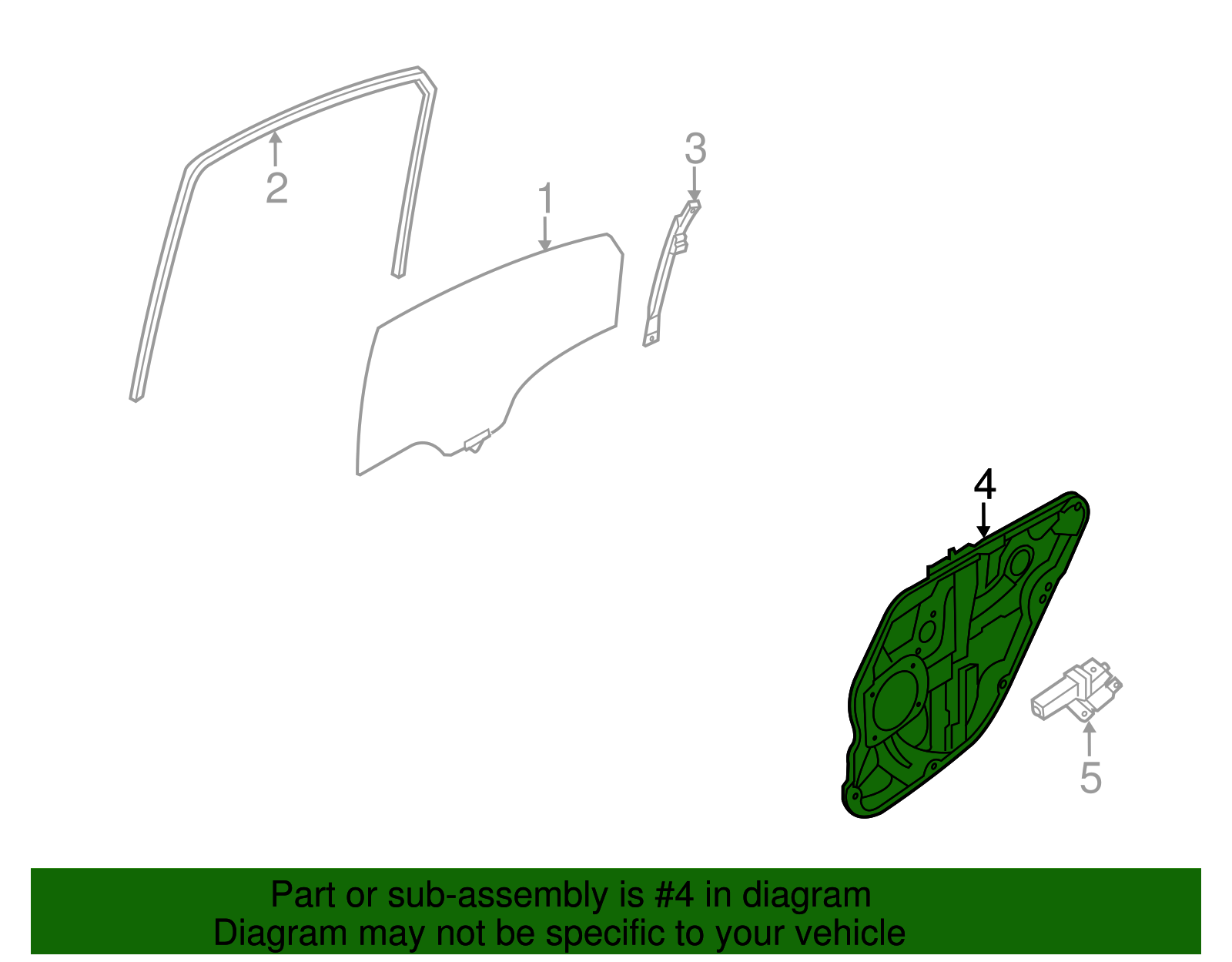 2011-2014 Hyundai Sonata Window Regulator 83481-3Q000 | OEM Hyundai Parts