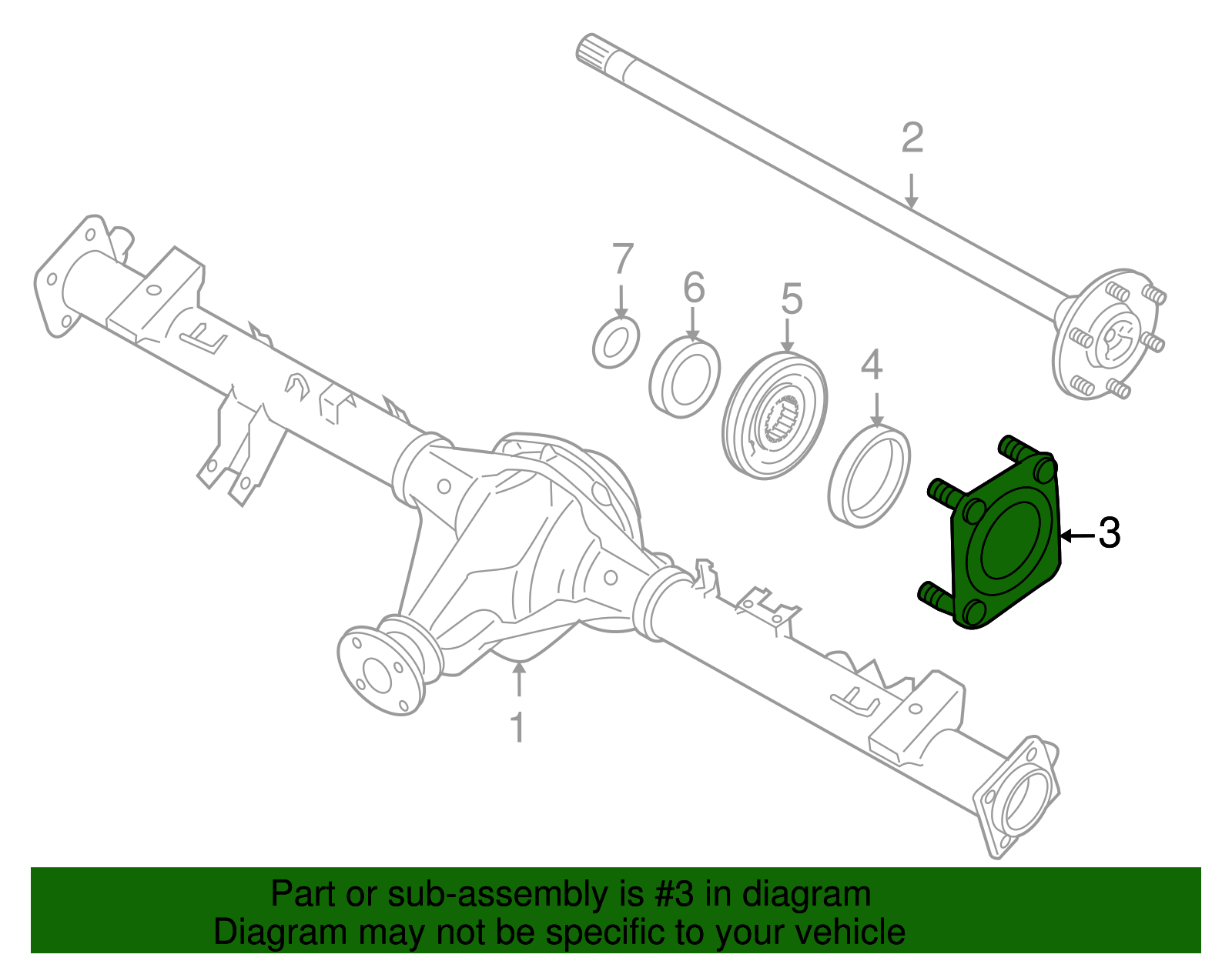 2008-2015 Nissan TITAN Bearing Retainer 43082-ZR00A | Bill Kay Nissan Parts