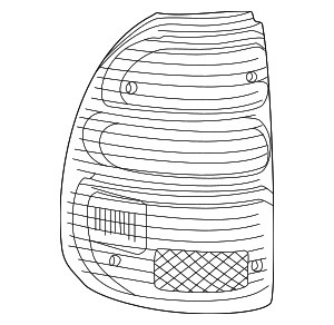 Genuine Toyota Tail Light Lens (Left, Rear) part# 81561-04060 for 2001 ...