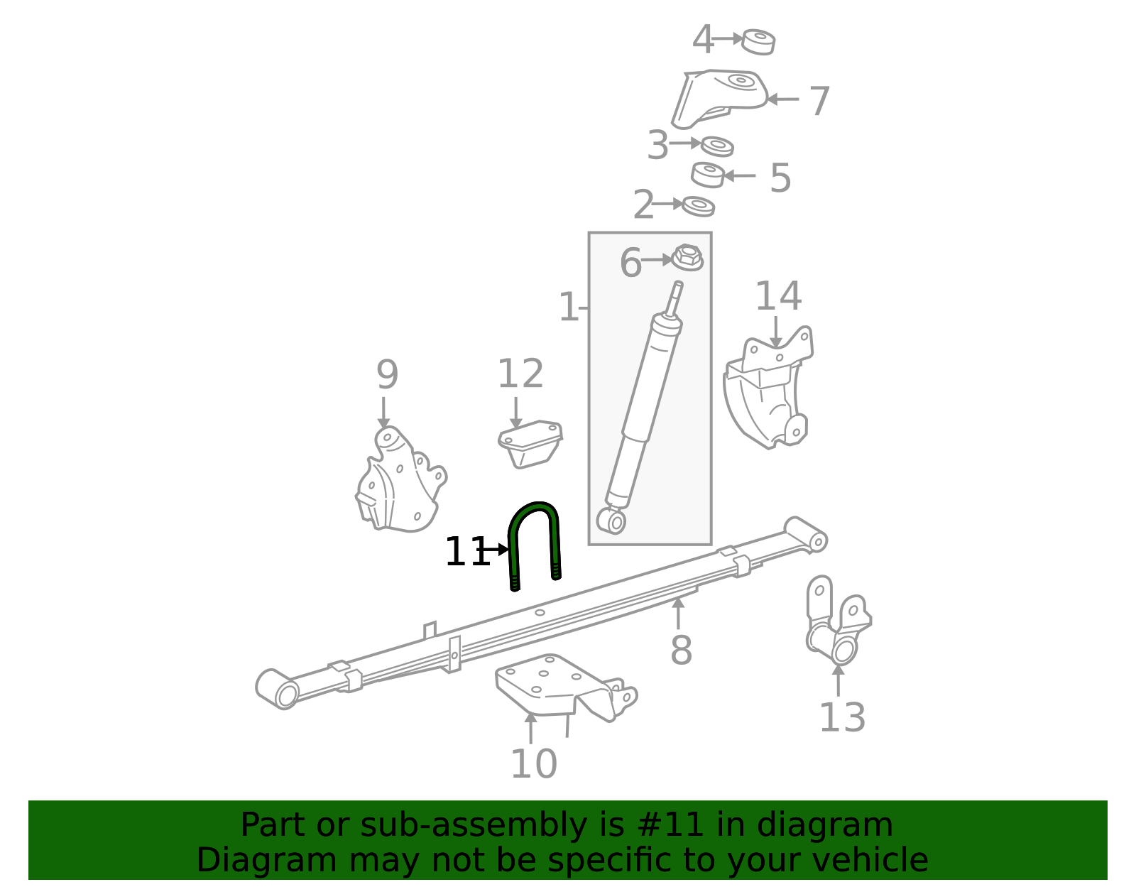 2005-2013 Toyota Tacoma Seat U-Bolt 90117-A0001 | OEM Parts Online