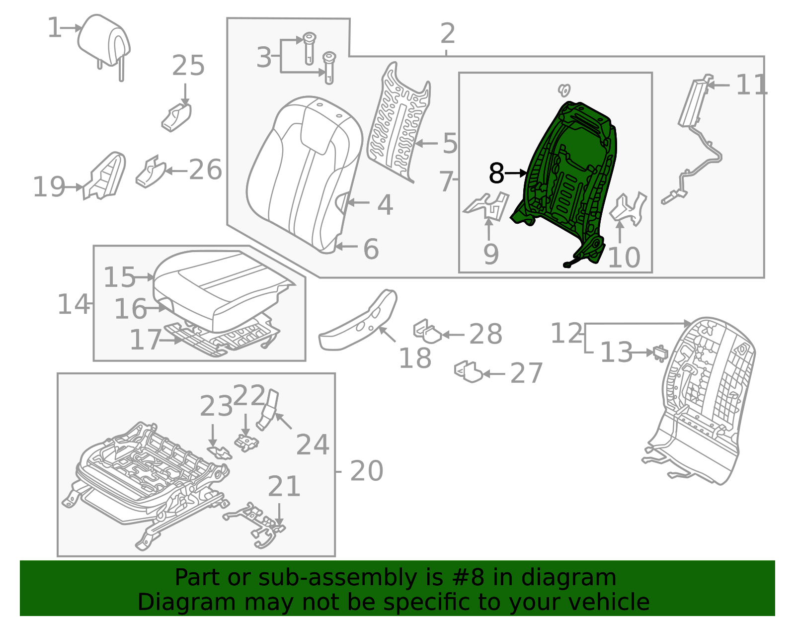 88380-P2030 - Lumbar Support 2025 Kia Sorento | Kia.Parts Store