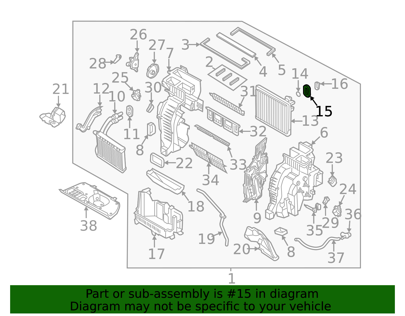 97165-2D000 - Evaporator Core Seal 2016-2020 Kia Sorento | Kia.Parts Store