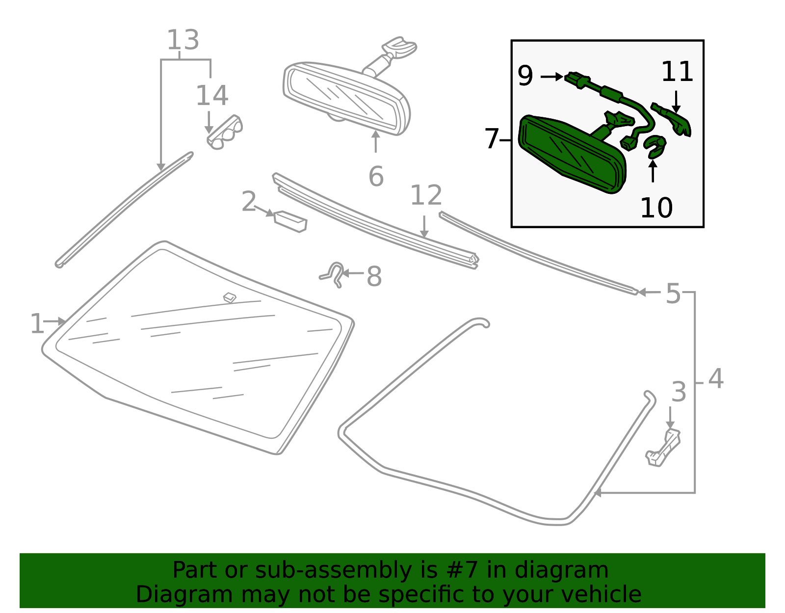 76400 Shj A61 2005 2010 Honda Odyssey Mirror Assembly Rear View