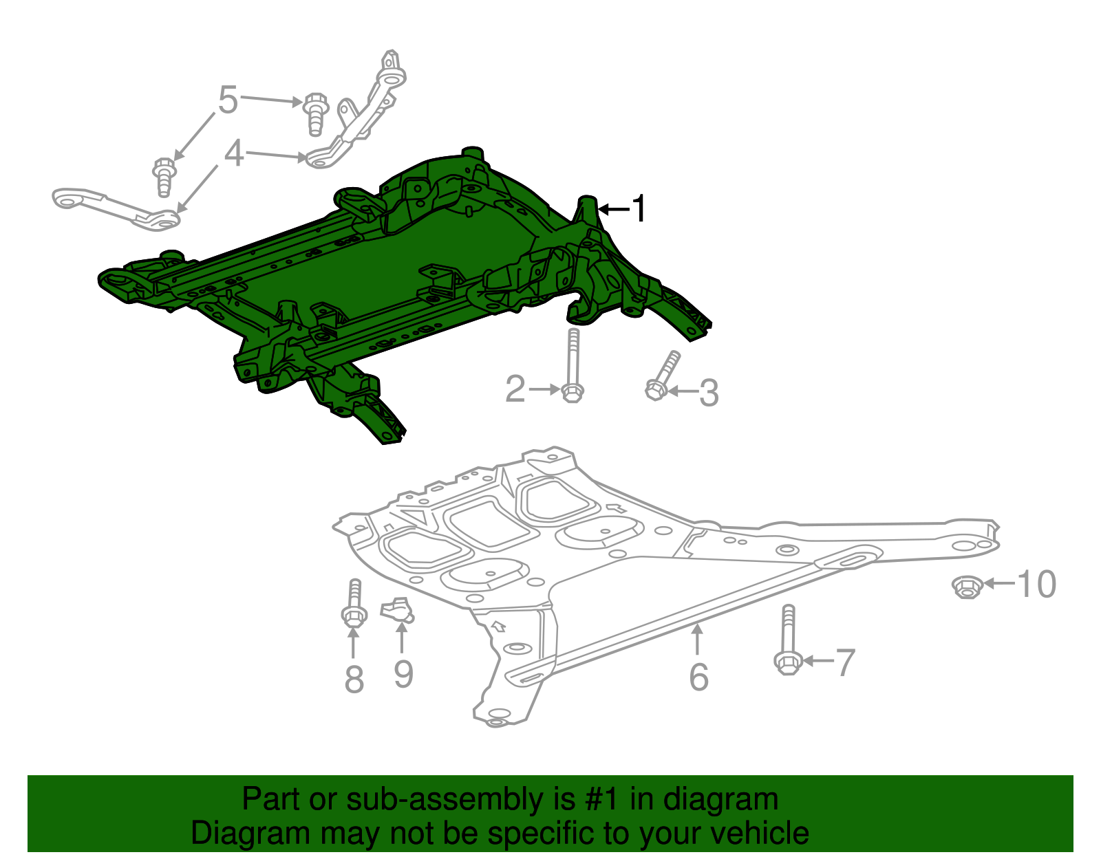 2016-2024 GM Drivetrain and Front Suspension Cradle 84776046 | Capital ...
