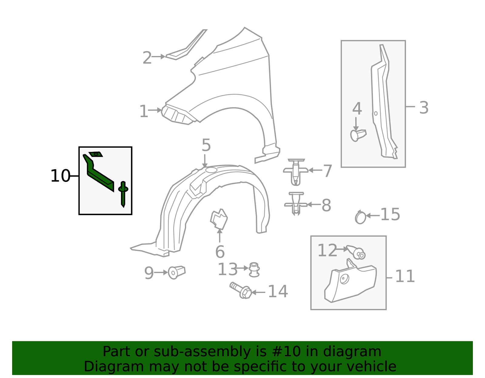 2008-2014 Scion xD Fender Liner Front Extension 53087-52050 | Toyota ...