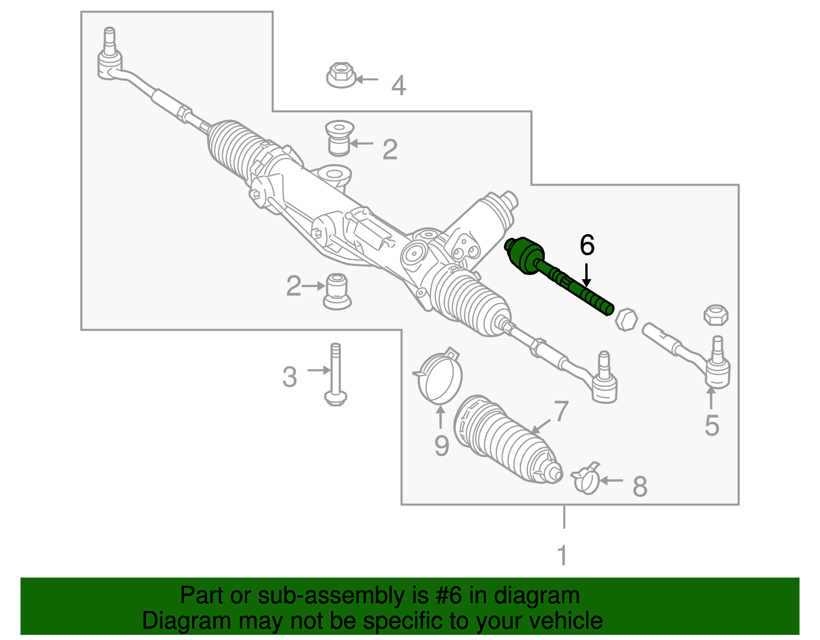 171-338-00-15 - Inner Tie Rod 2005-2011 Mercedes-Benz | Mercedes-Benz ...