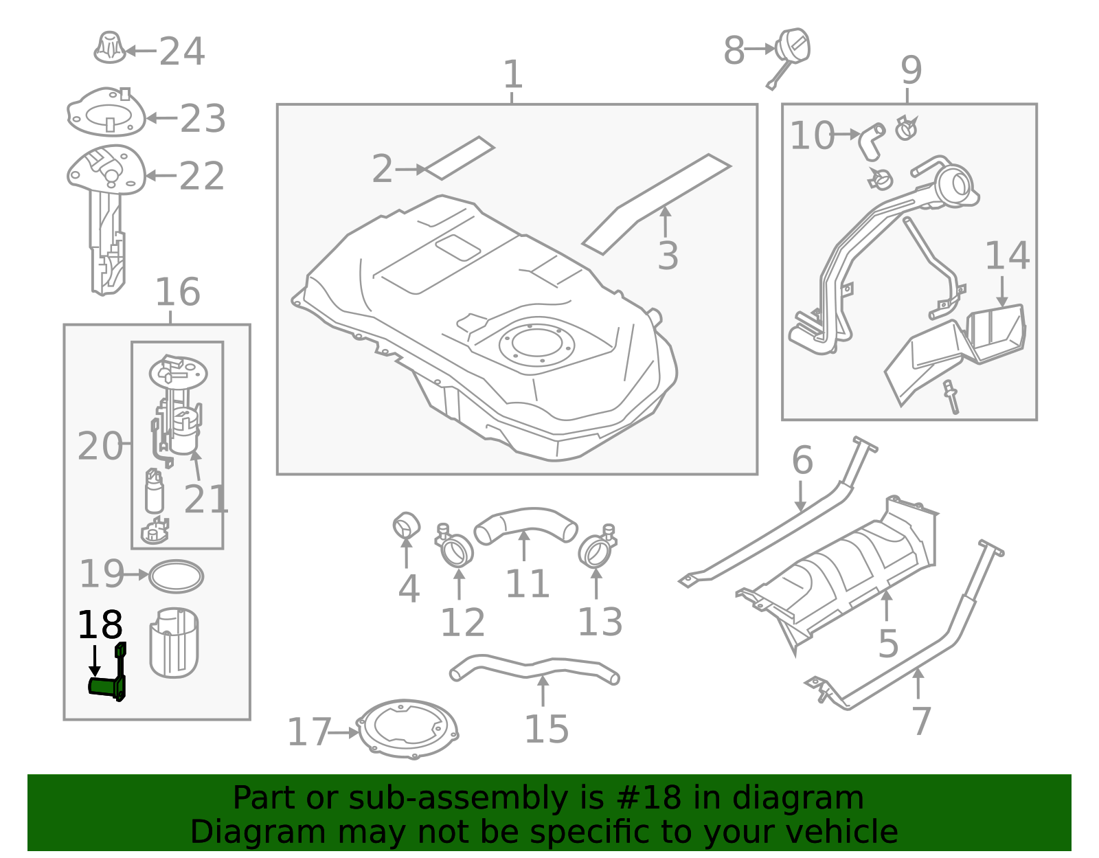1718A036 - Fuel Gauge Sending Unit 2007-2025 Mitsubishi | Official ...