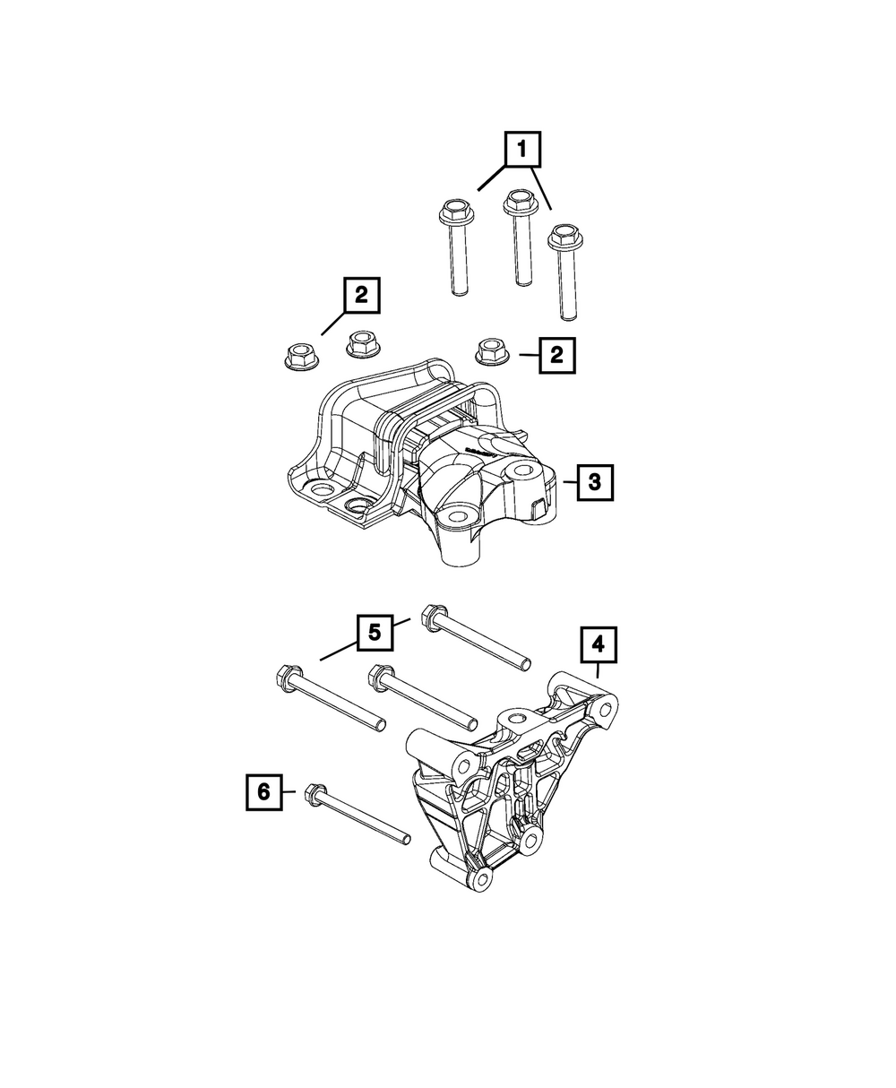 68505975AA - Engine Mount Isolator 2022-2025 Ram | The Official Mopar ...