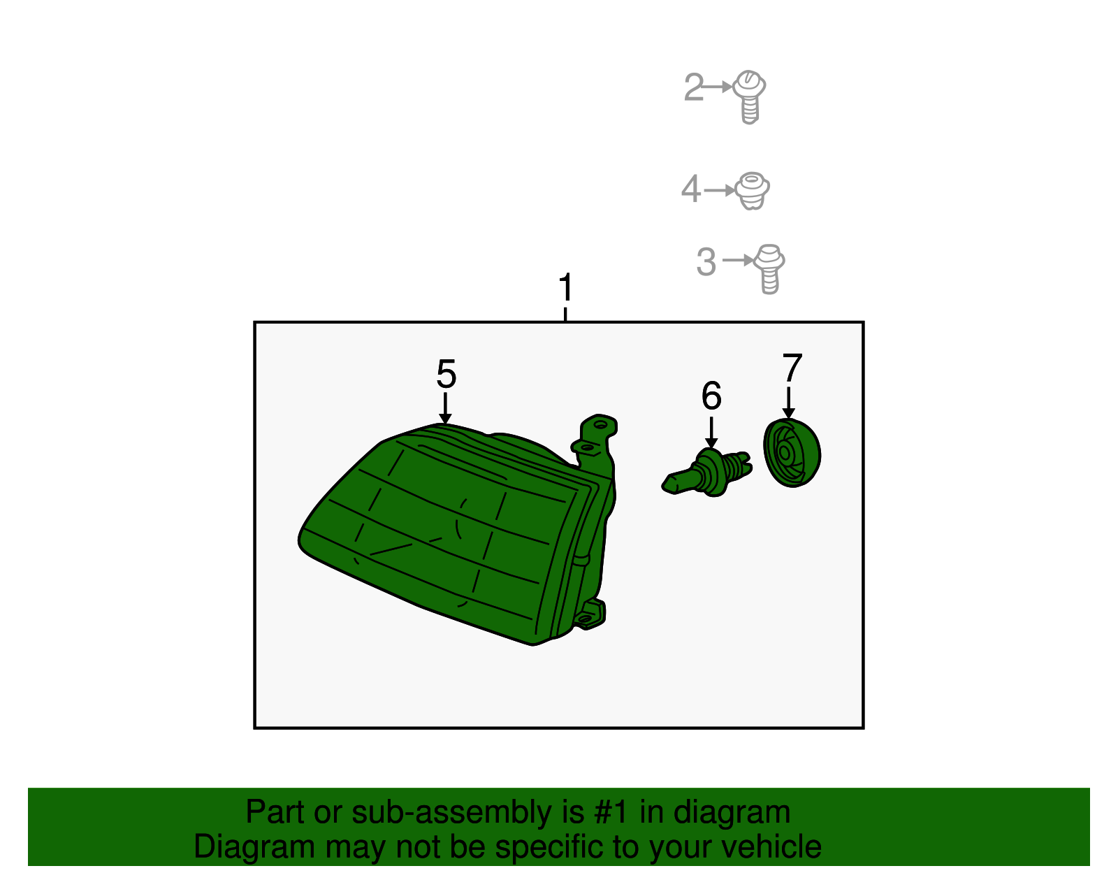 2001-2004 Toyota Headlamp Assembly - DRIVERS SIDE 81150-0C020 | Toyota ...