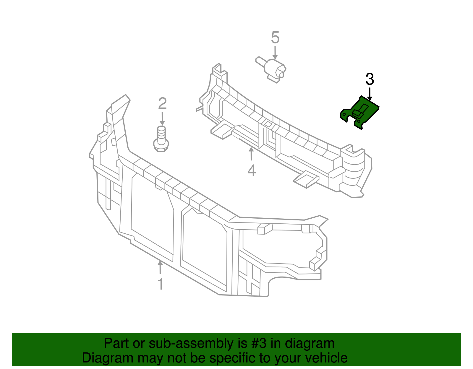 2011-2015 Hyundai Sonata Radiator Support Bracket 86526-4R000 | QuirkParts