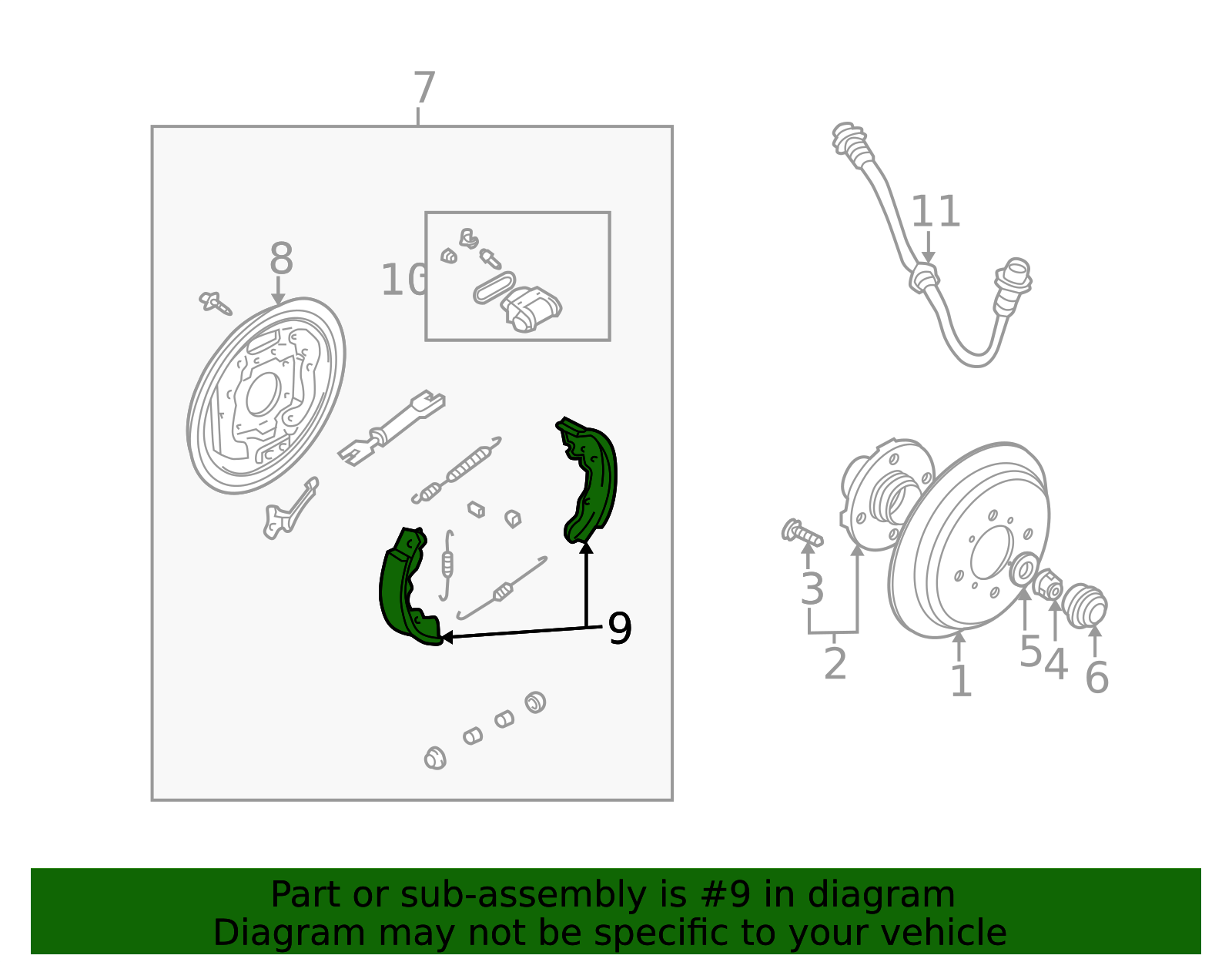 Genuine Brake Shoes for 1997-2002 Hyundai | Part# 58305-29A10 | Hyundai ...