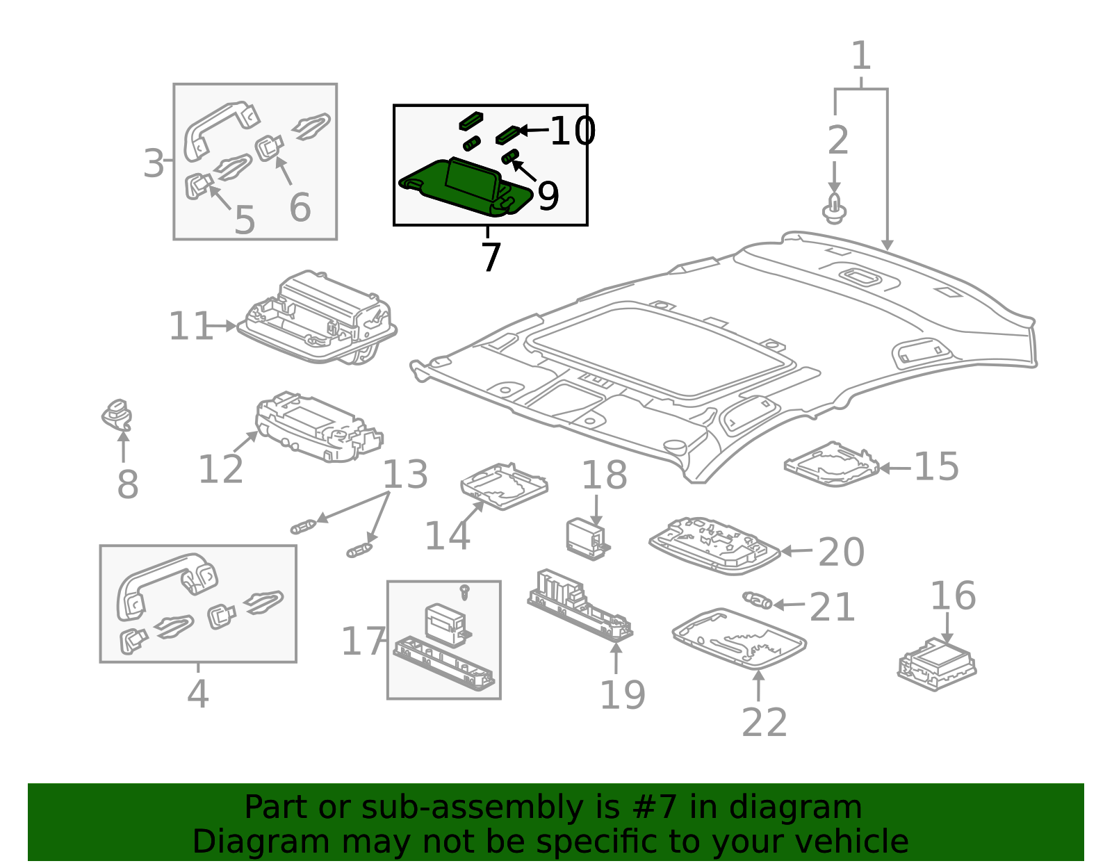 83280-TA5-A51ZA - Sun Visor | Genuine Honda Parts