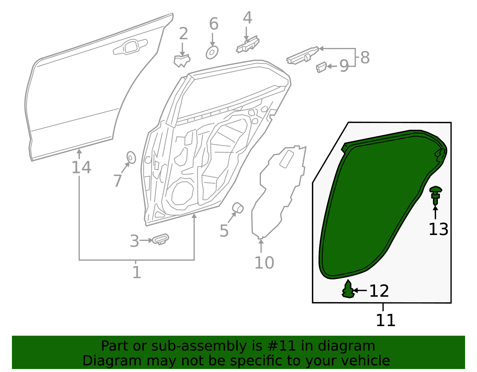 2019-2025 Toyota Door Weather-Strip 67871-12590 | Toyota Parts Center