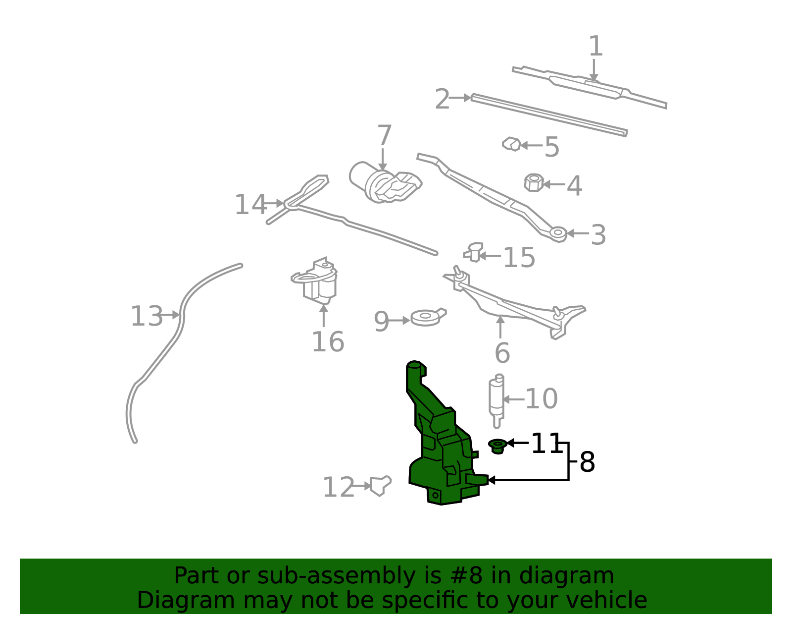 2010-2014 Cadillac CTS Windshield Washer Fluid Reservoir 22878311 ...