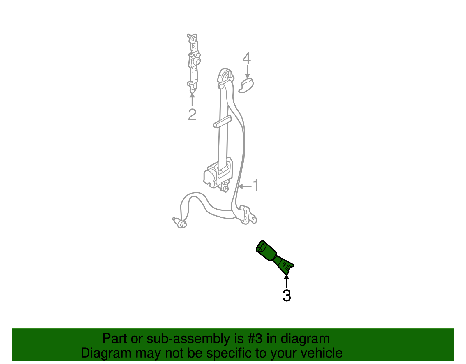 2003-2005 Kia Rio 2003-2005 Kia Rio - Buckle End 0K33W-57620BT | World ...